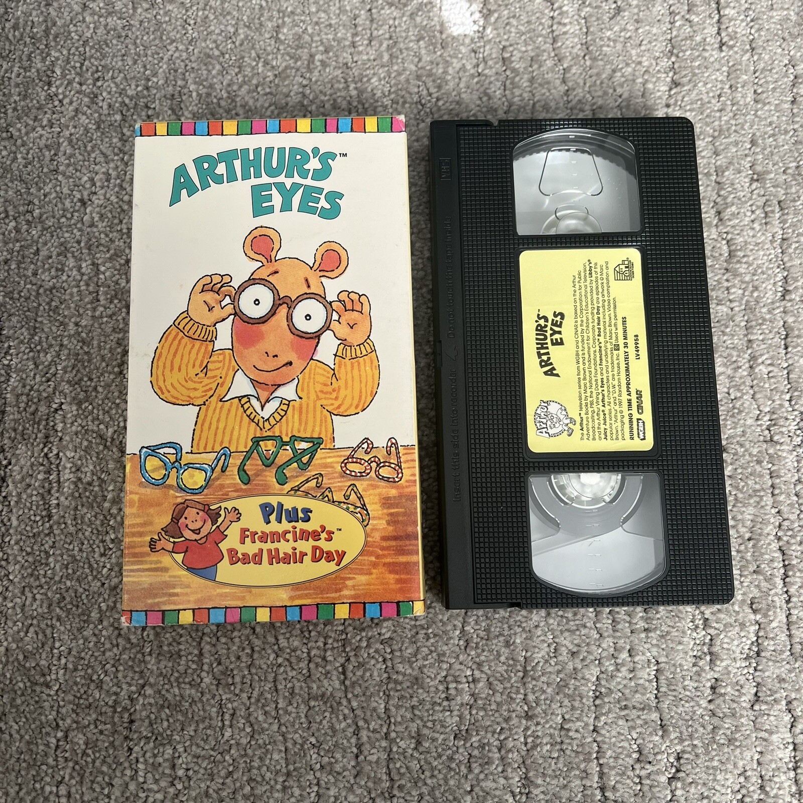 Arthur - Arthurs Eyes Plus Francine’s Bad Hair Day (VHS 1997) WGBH PBS ...