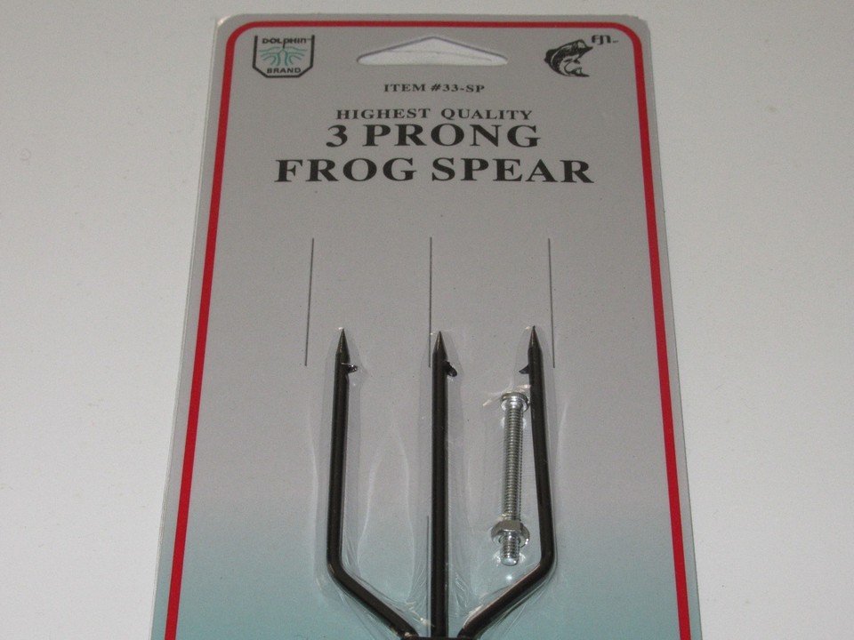 6 FROG GIG FISH SPEAR 3 PRONG TINE HIGH QUALITY DOLPHIN BRAND GIGS ...
