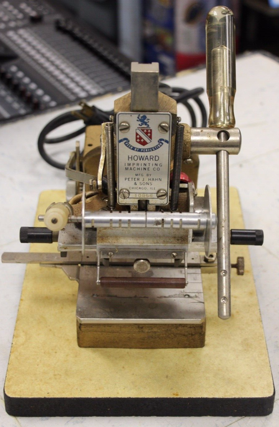 Howard Imprinting Hot Foil Stamping Embossing Machine •Free Shipping ...