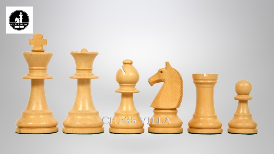 90s Reproduced 3.6" French Chavet Championship Tournament Chess Pieces ...