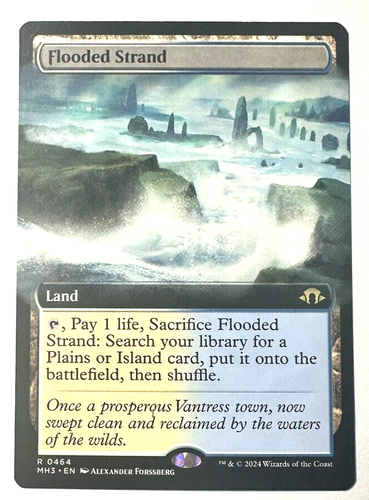 FLOODED STRAND MAGIC THE GATHERING CARD RARE LAND MODERN HORIZONS 3 | eBay