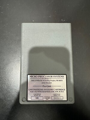 Micro Processor Systems MPSI Pro-Link GM Emissions Systems Cartridge ...