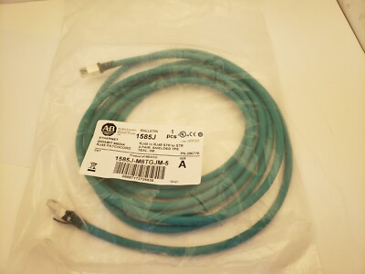 ALLEN BRADLEY 1585J-M8TGJM-5 ETHERNET GIGA BIT MEDIA RJ45 PATCHCORD ...