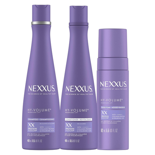 Nexxus HY-VOLUME Weightless Lift Shampoo, Conditioner & Foam 3 Pack ...