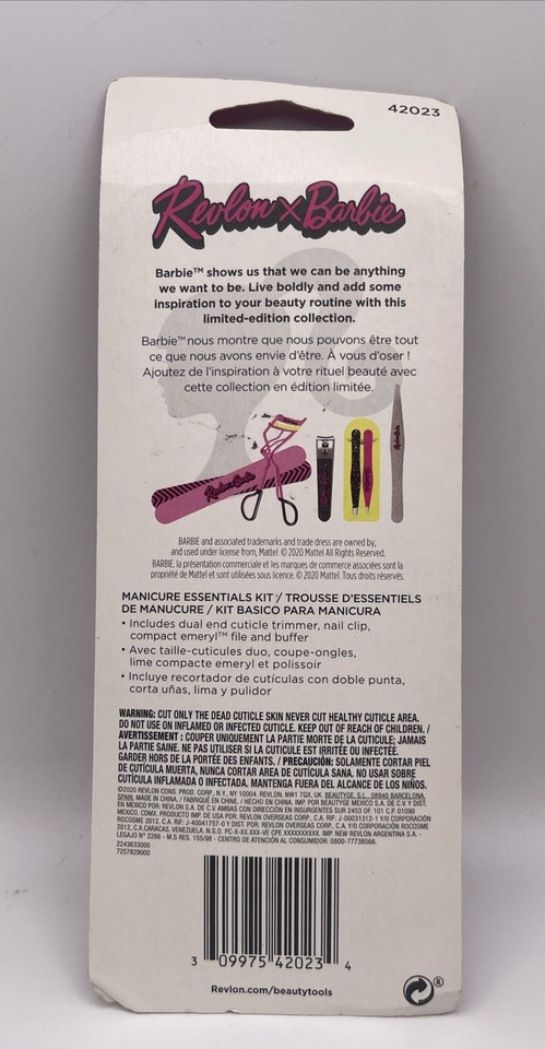 Revlon x Barbie Manicure Essentials Kit Limited Edition Clippers File ...