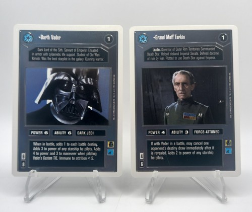 Rare Star Wars SWCCG CCG Premiere Darth Vader & Grand Moff Tarkin WB ...