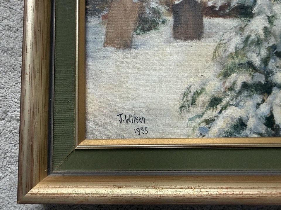 Oil Painting - Signed By Artist - J Wilson - Winter Scene | eBay UK