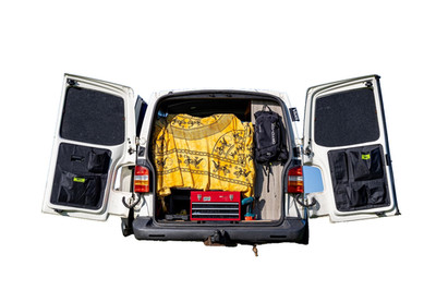 VW T5 Barn Door Storage Organiser Outdoor Gear Dog Walking Camper Van ...