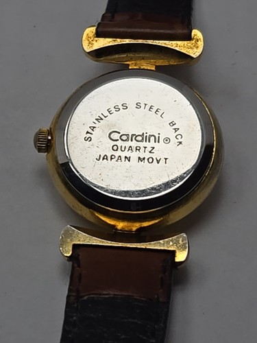 Womens Vintage Cardini Gold Tone Faceted Watch Mother Of Pearl New Battery | eBay