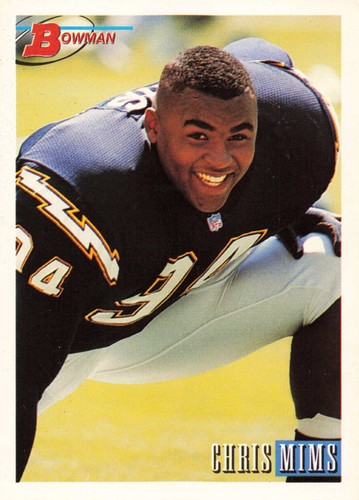 Chris Mims 1993 Bowman #359 San Diego Chargers Football | eBay