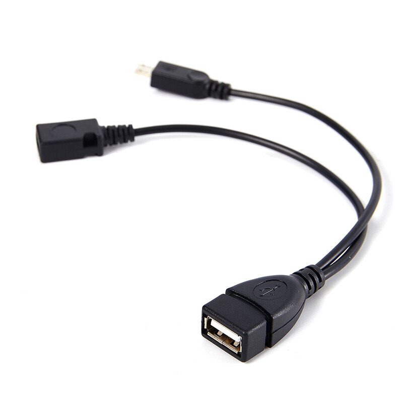 2 In 1 OTG Micro USB Host Power Y Splitter USB Adapter To Micro USB ...