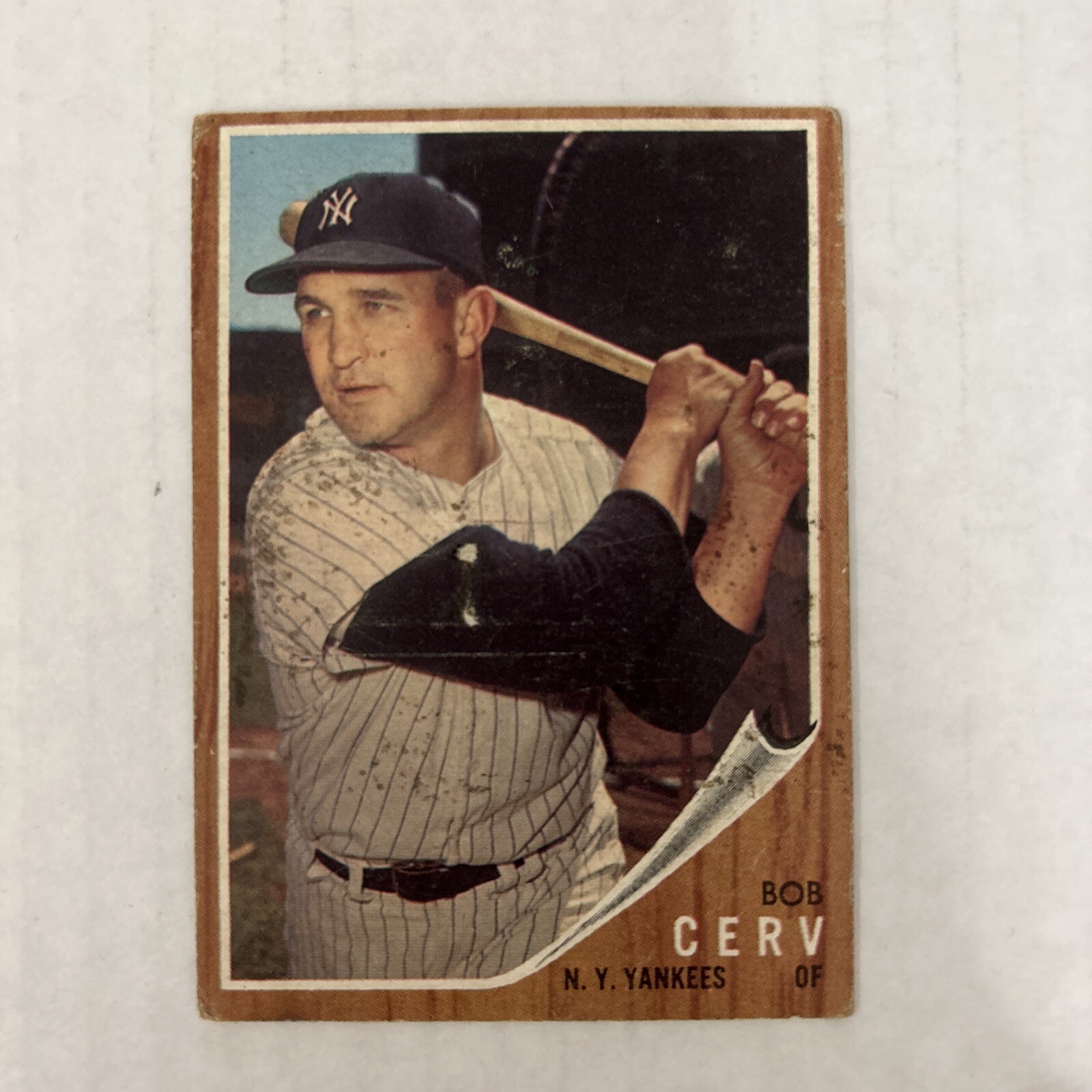 1962 Topps Baseball Bob Cerv New York Yankees Card #169 | eBay