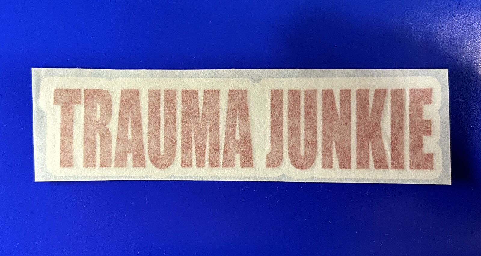 Trauma Junkie Decal Nurse Doctor Emergency Room EMT car vinyl two color ...