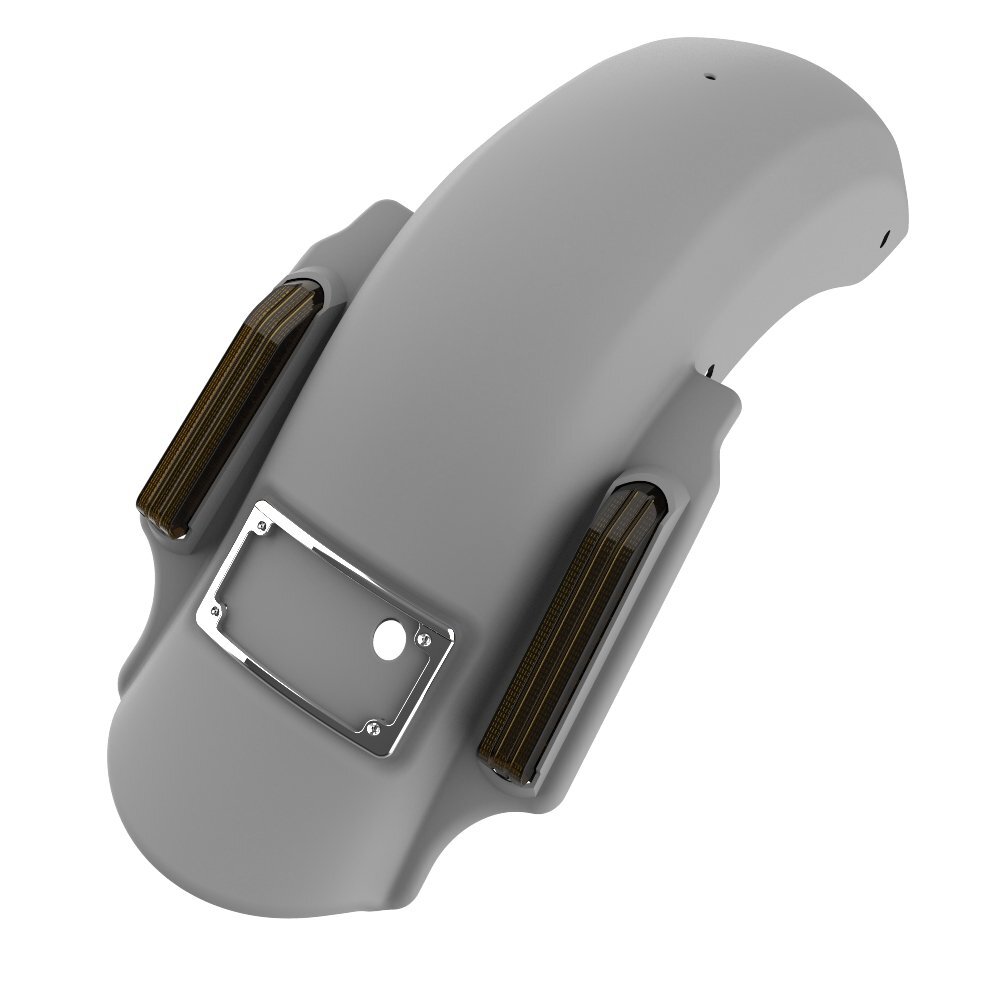 Unpainted Dominator Stretched Extended Rear Fender For 2009-2013 Harley ...