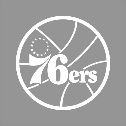 Philadelphia 76ers #2 NBA Team Logo 1Color Vinyl Decal Sticker Car ...
