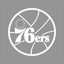 Philadelphia 76ers #2 NBA Team Logo 1Color Vinyl Decal Sticker Car ...