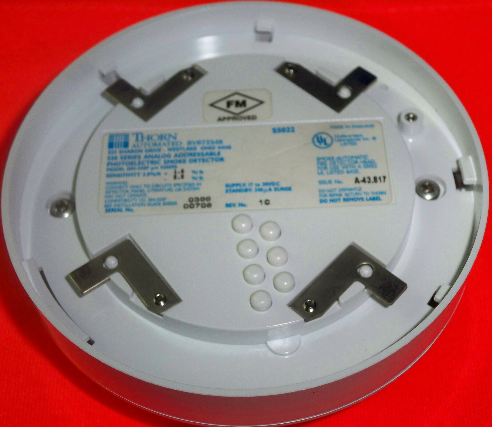 AutoCall Grinnell Thorn TFX ISN-550P Addressable Photo Smoke Detector ...