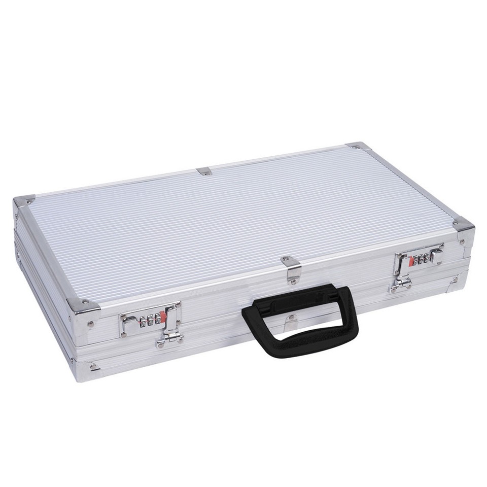 Aluminium Pistol Gun Case Carry Storage Lockable Flight Tool Secure Box ...
