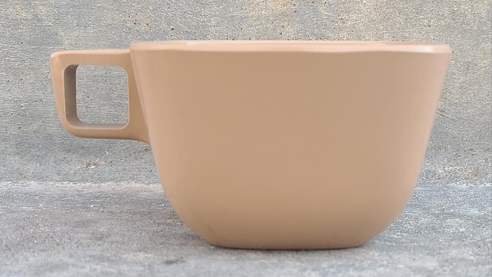 Vintage Brookpark Modern Design Melmac Square Coffee Cups Brown | eBay