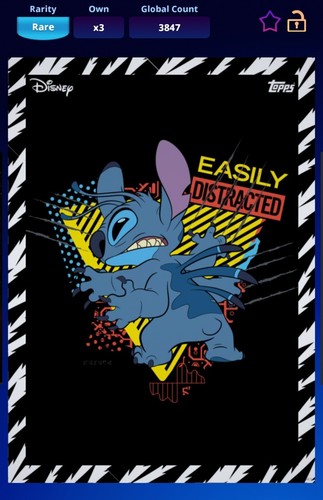 Topps Disney Collect Digital Stitch Mahalo EASILY DISTRACTED Planet ...