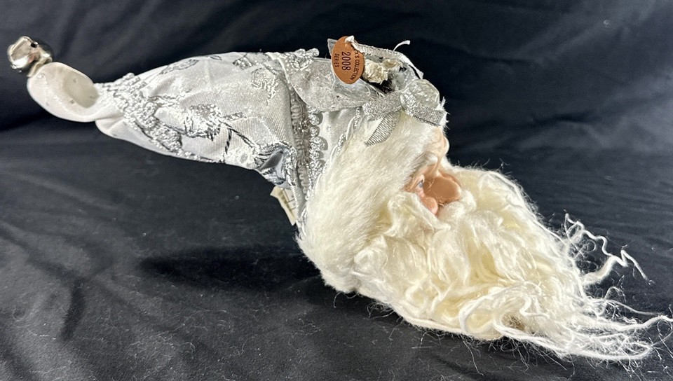 Santa’s Collection 2008 Series Santa Claus Head Ornament Silver Hat | eBay