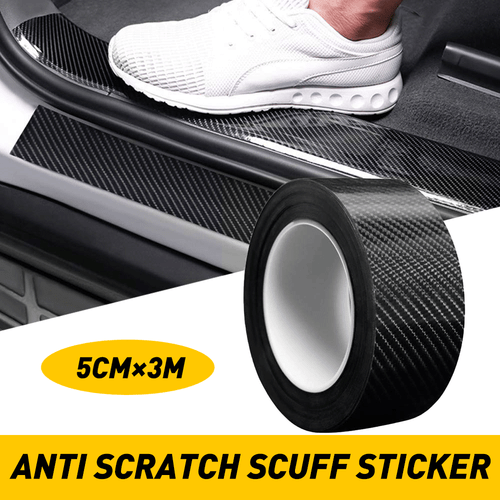 Car Door Body Fiber Carbon Protector Sticker Sill Scuff Cover Anti ...