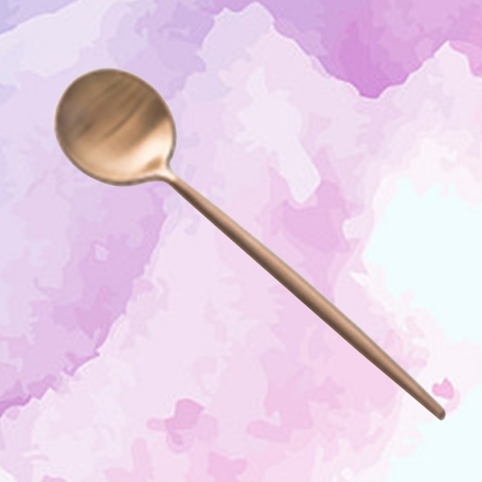 Stainless Steel Coffee Spoon Mini Round Polishing Espresso Spoon ...