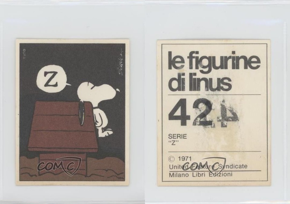 1971 Milano Libri Edizioni Le Figurine de Linus Peanuts Stickers Snoopy ...