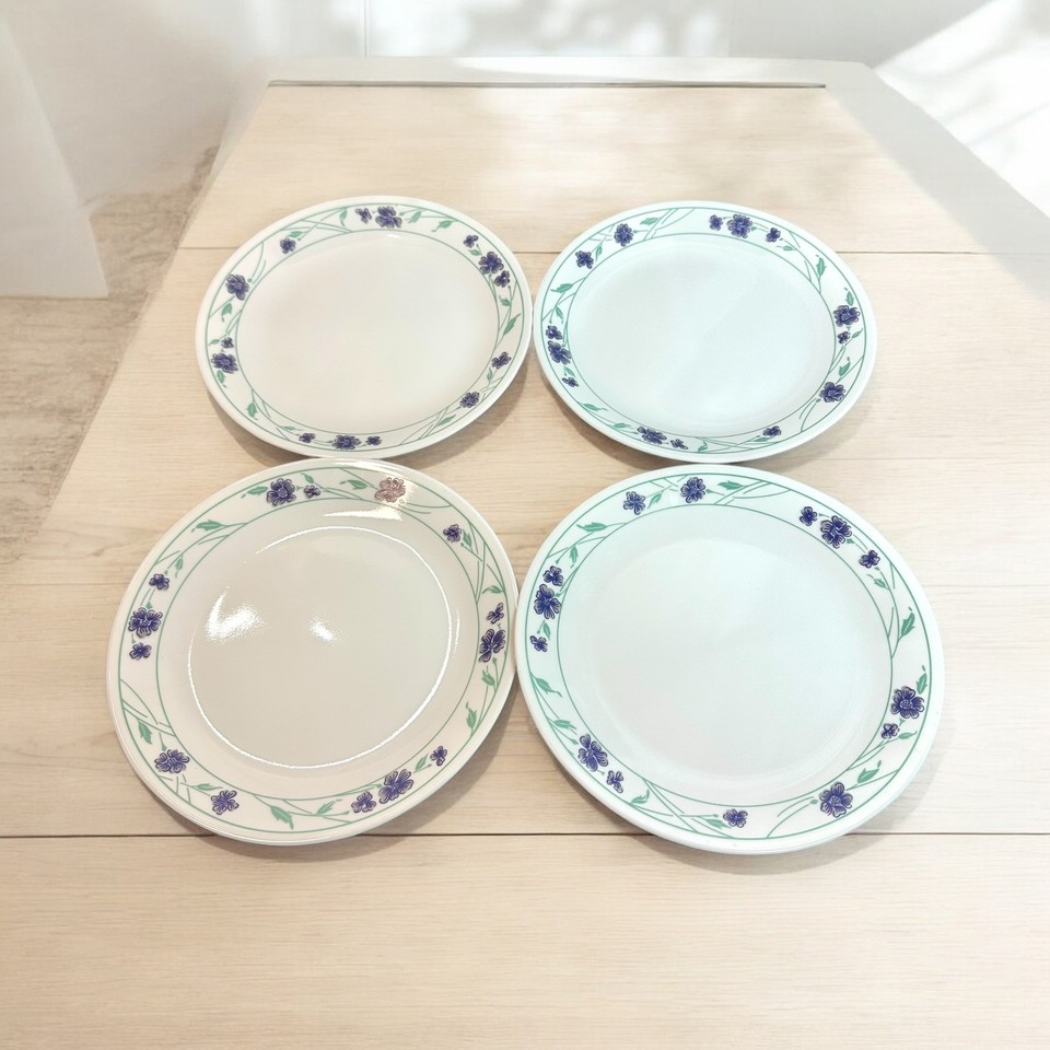 4 Corning Corelle Simply Spring 10.25 In Dinner Plates Purple Flowers ...
