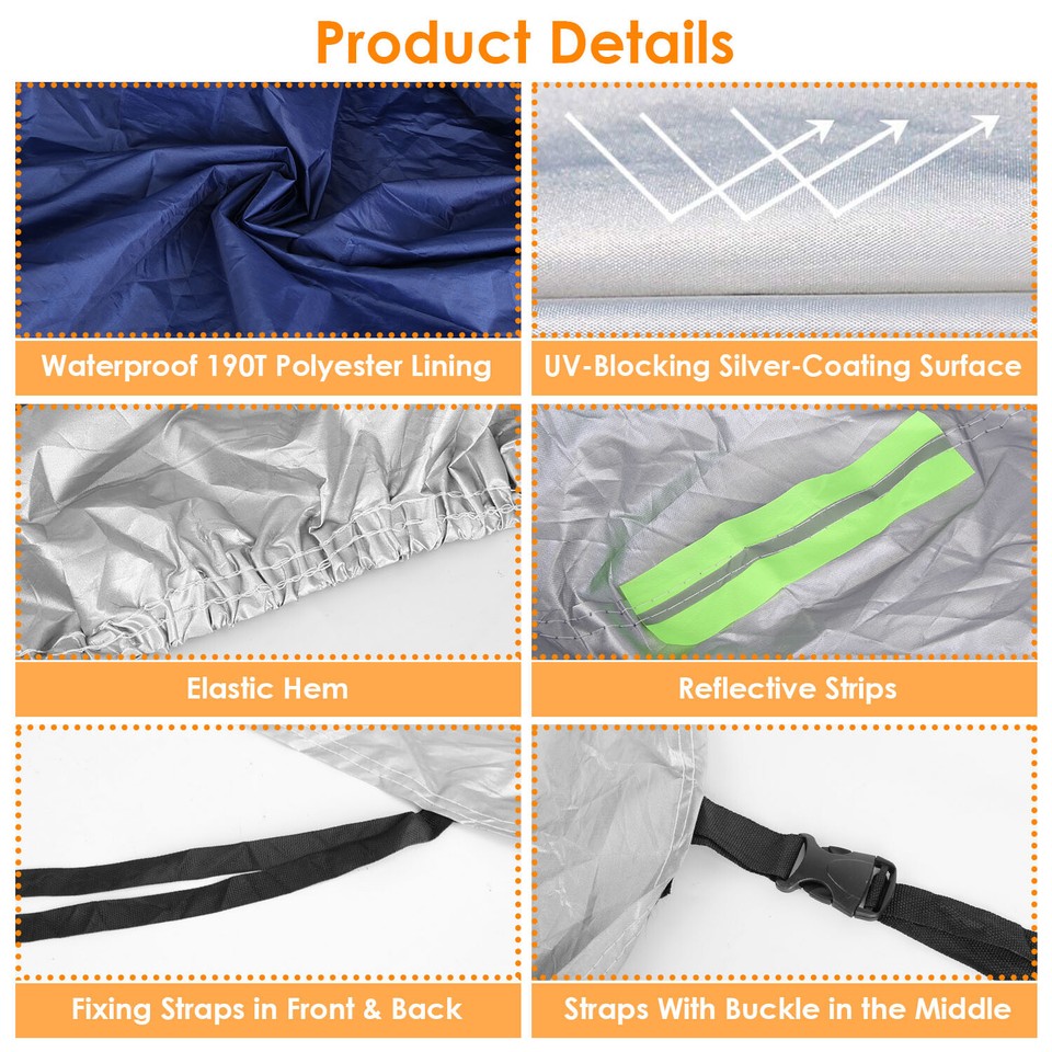 Waterproof Car Cover Outdoor UV Rain Snow All Weather Full Coverage ...