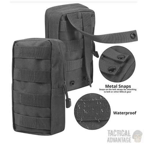 Black MOLLE Utility Admin Tool Pouch Belt Bag Army Military Medic ...