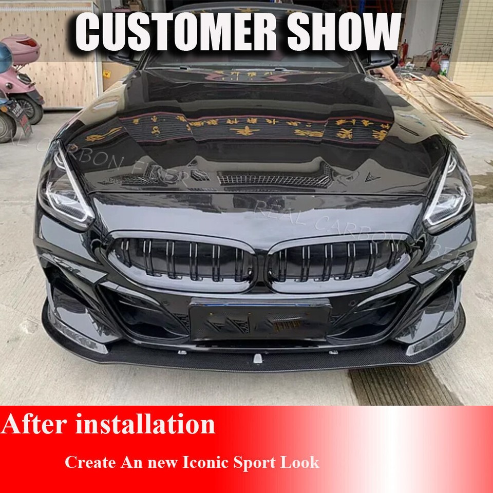 For BMW Z4 G29 M40i M-Sport 2019-24 REAL CARBON Front Bumper Lip ...