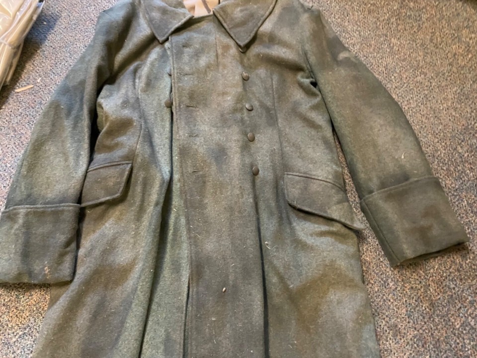 WWII GERMAN M42 1942 INFANTRY EM NCO COMBAT FIELD OVERCOAT GREATCOAT ...