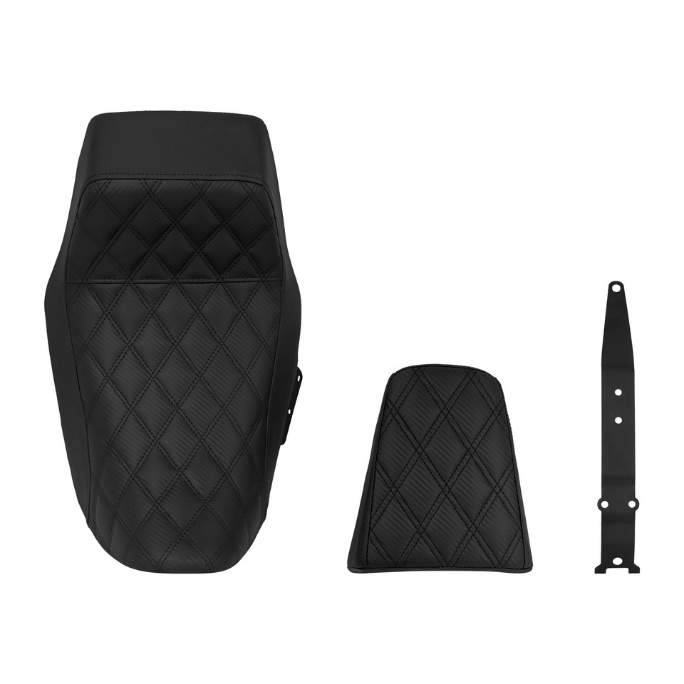 Driver Passenger Seat Black Stitching Diamond For Harley Nightster ...
