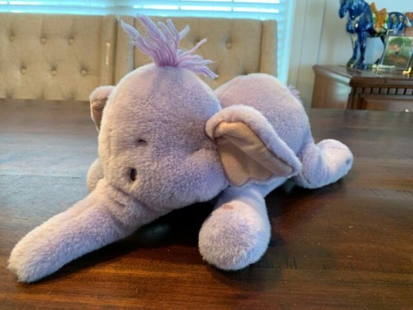 16" Disney Small Lumpy Purple Elephant Heffalump Plush Winnie The Pooh ...