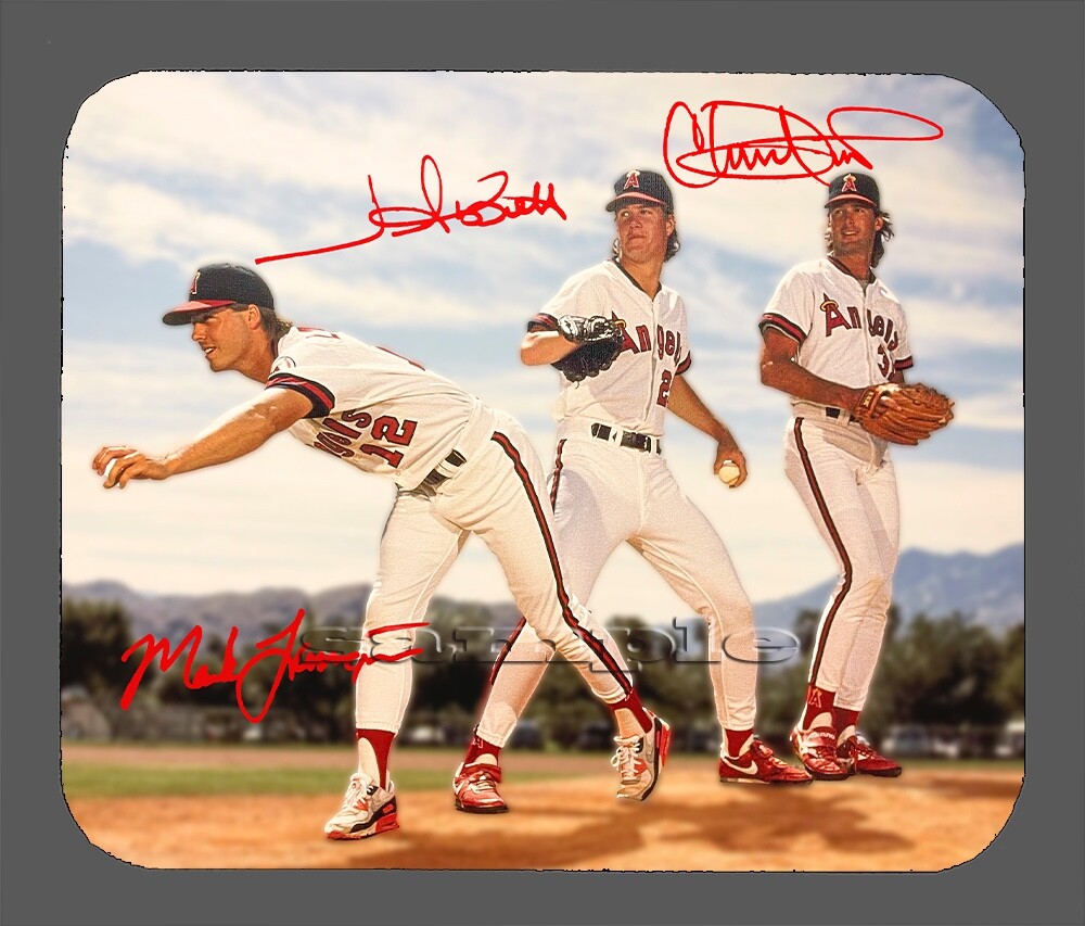 Chuck Finley Los Angeles Angels Facsimile Autographed Mouse Pad Item ...