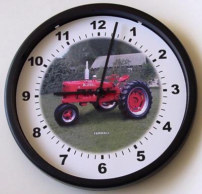 New McCormick Farmall Wall Clock 10" Round Vintage Model H Tractor ...