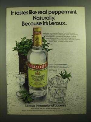 1979 Leroux Peppermint Schnapps Ad - It Tastes Like Real Peppermint | eBay