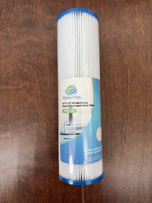 6PK Filters4You PP10 10"x2.5" Whole House Pleated Sediment Filter for ...