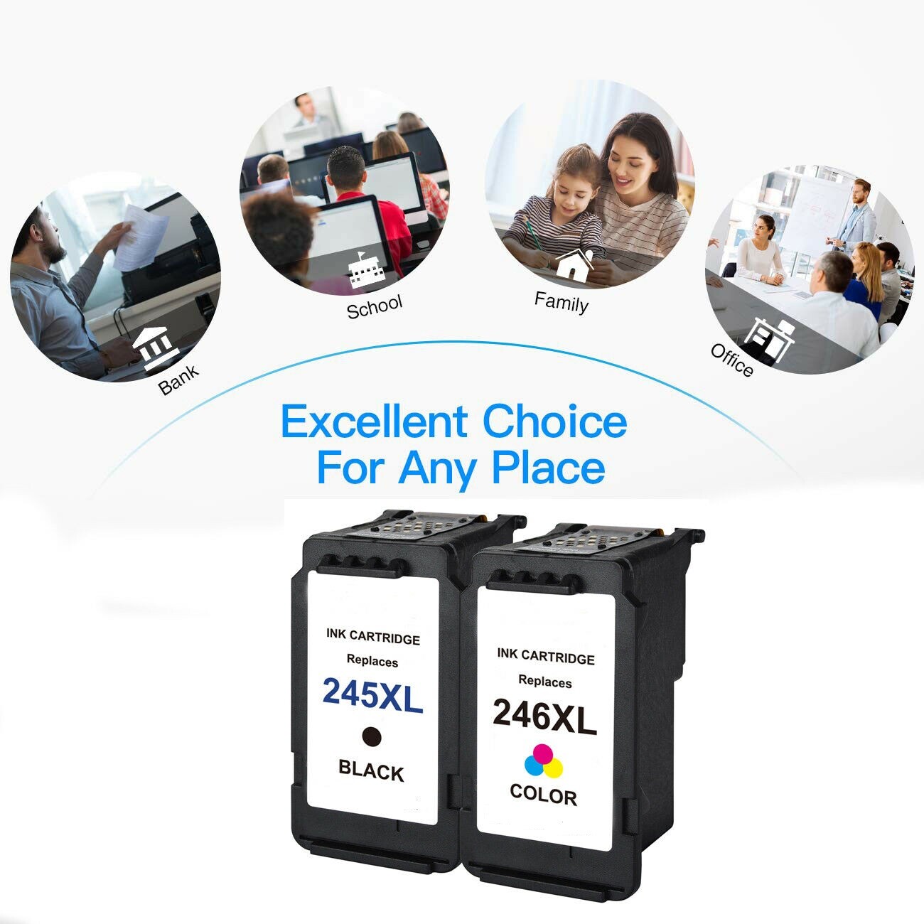 for Canon PG-245 XL CL-246 XL Ink Cartridge PIXMA MG2520 MG2522 TR4520 ...