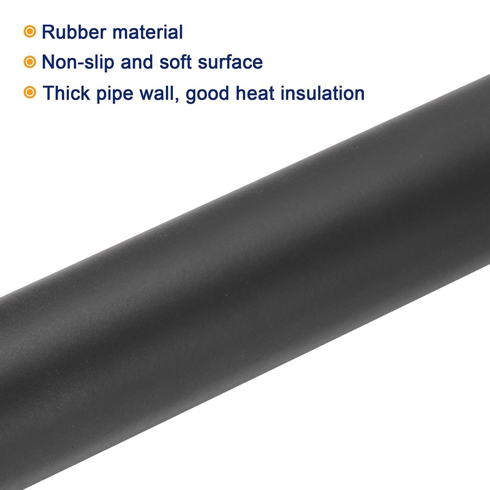 Pipe Insulation Foam Tube Lagging Insulation 22mm ID 32mm OD 24" Black ...