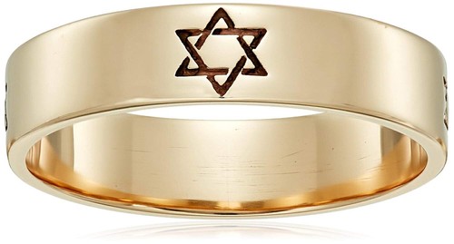 Bob Siemon 14K Solid Yellow Gold Star of David Men's Size 10 Jewish ...