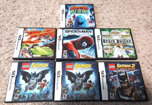 7 Empty Nintendo DS Game Case Some Manuals NO GAMES Lego Batman 1 & 2 ...
