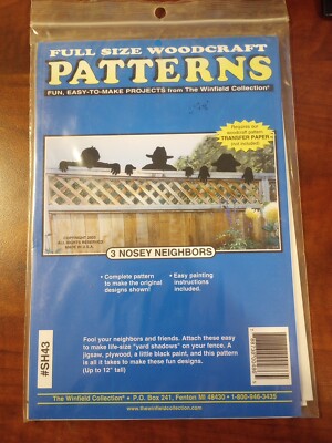 Full Size Woodcraft Patterns 3 Nosey Neighbors | eBay