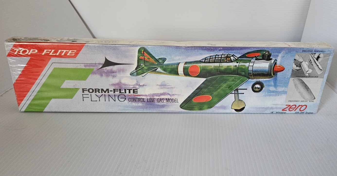 TOP FLITE Zero Model Plane Kit Compact 18”Wing Span Wooden RARE 1/18 | eBay