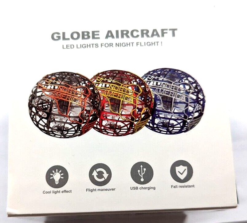 Gyro Globe Aircraft USB Rechargeable Fall Resistant w/ LEDs For Night ...