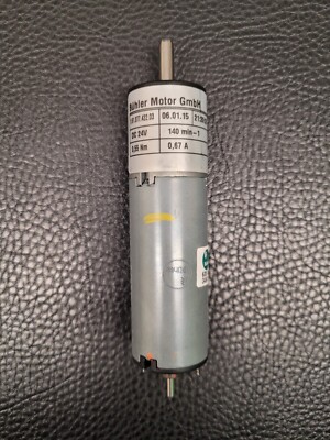 Buhler Precision Coaxial Planetary Gear Motor - 140 RPM; 0.55 Nm; 24 ...