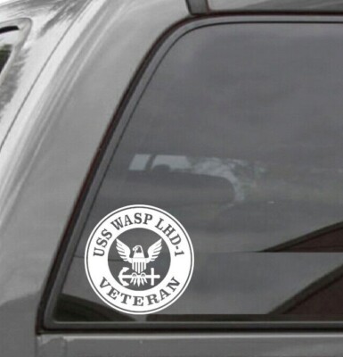 USS WASP LHD-1 VETERAN Vinyl Window Decal Sticker US NAVY | eBay