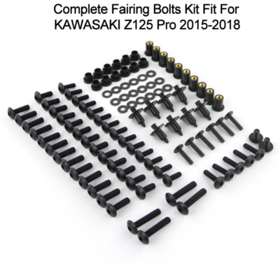 Steel Complete Fairing Body Screws Kit Fit For Kawasaki Z125 Pro 2015 ...