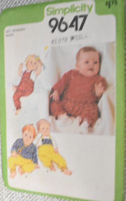 Simplicity Babies' Overalls & Front-Wrap Jacket Pattern 9647 Size ...
